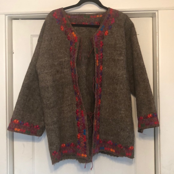 Handmade | Sweaters | Wool Embroidered Sweater | Poshmark